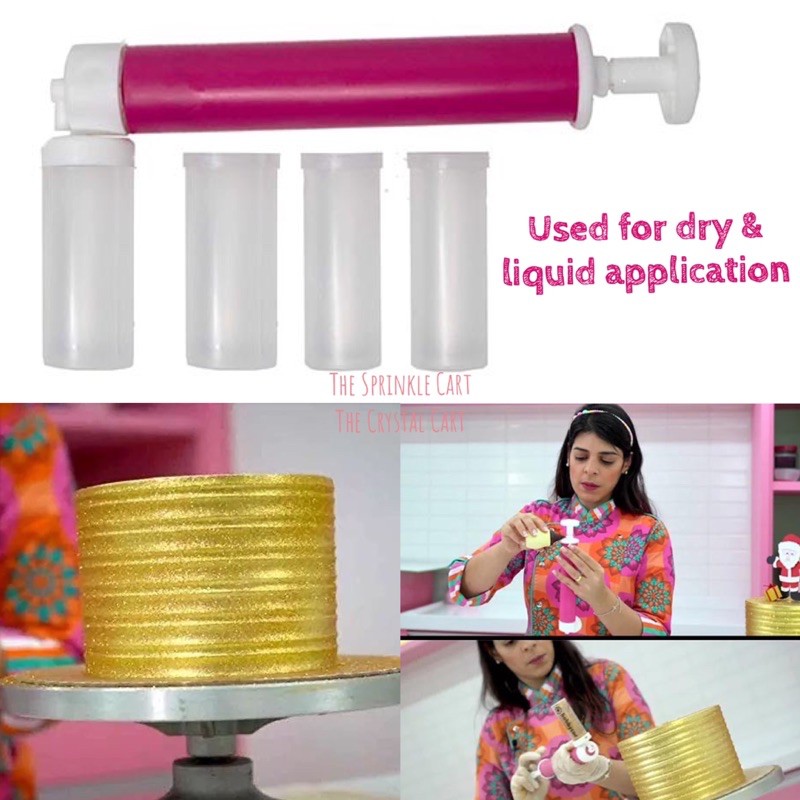 Manual Cake Sprayer Airbrush for Cake Dusting Spray Coloring Glitter ...