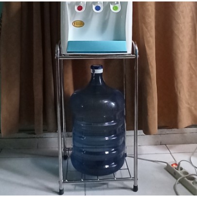 PUTIH 2-tier stainless Wire dispenser Rack Fits 2-gallons - White ...