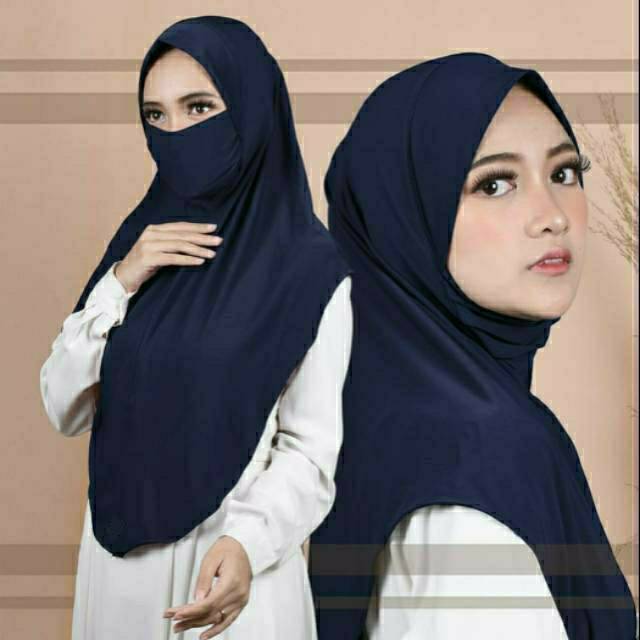 Hijab Instant NIQAB | Super JERSEY Mask || Niqab Instant | Shopee ...