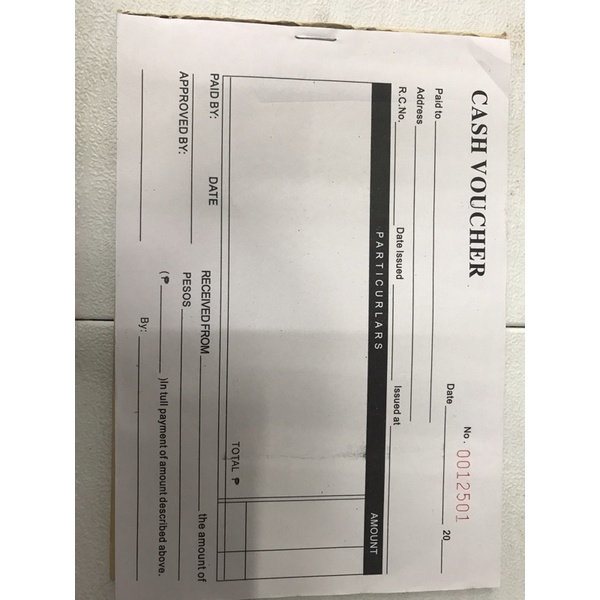 Cash Voucher Long size And Counter Receipt duplicate and triplicate ...