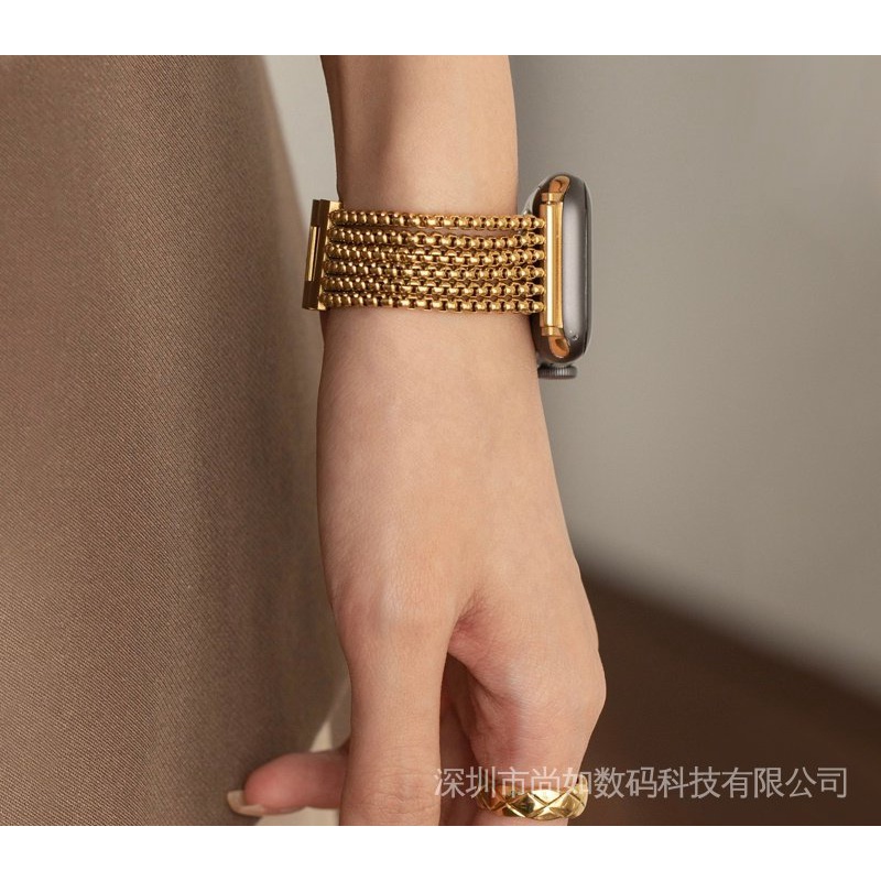 Stainless Steel Chain Strap Apple Watch Non-Fading 7th Generation 6th ...