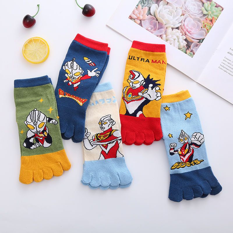 KAKA Cartoon Socks Five-Toed Children's Ultraman Anime | Shopee Philippines