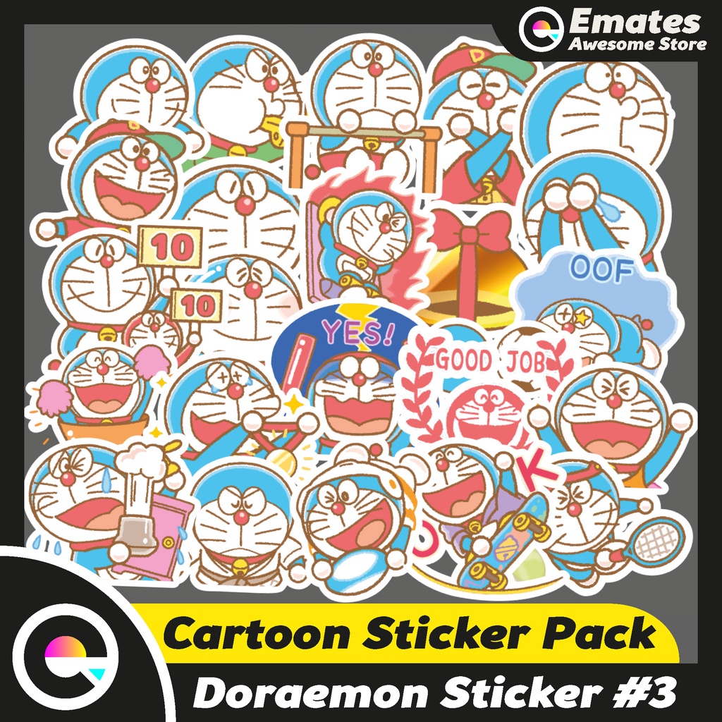 (24 Pcs) Doraemon Cartoon Stickers 3 Cartoon Animation Stickers ...