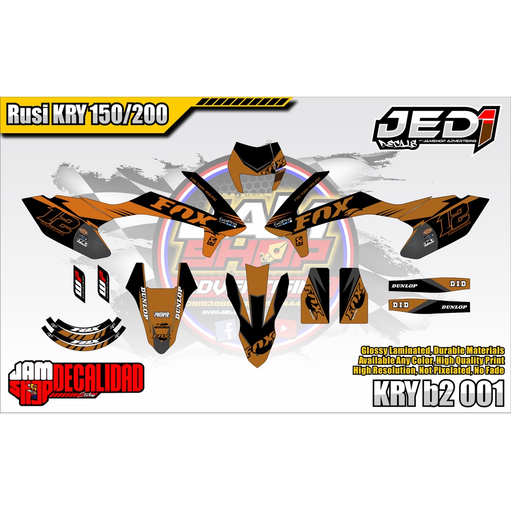 RUSI KRY 150/200 Full Decals w/ FREE RIM DECALS Batch 1 | Shopee ...