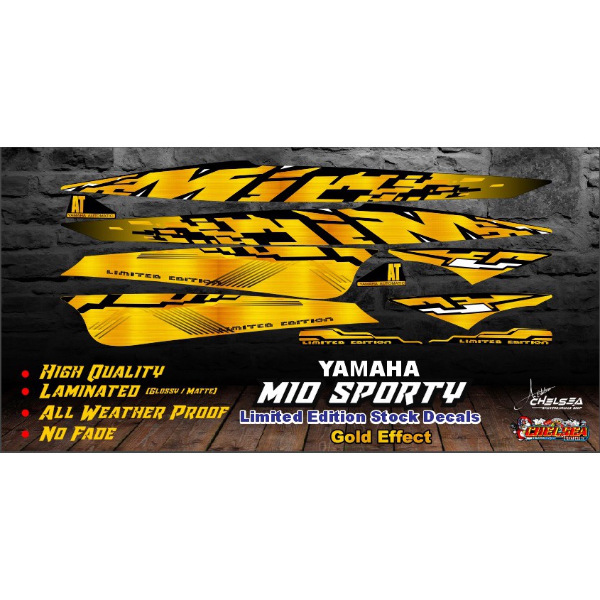 Yamaha Mio Sporty Limited Edition Stock Decals / Stickers with freebies ...