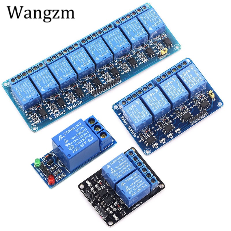 12V 1 2 4 8-channel relay module with optocoupler. Relay output 1 2 4 6 ...