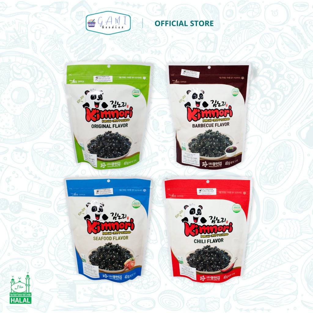 Kimnori Korean Crispy Seaweed Flavored Nori Original, Barbeque ...