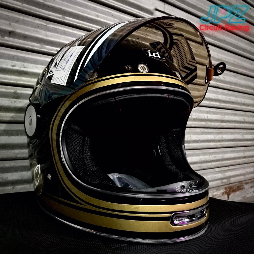 ID ROCKET HELMET VINTAGE CLASSIC GLOSSY BLACK SMALL | Shopee Philippines