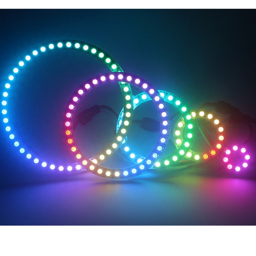 WS2812B 8/16/24/35/45 Leds Pixel Ring Addressable Led Modules WS2812 IC ...