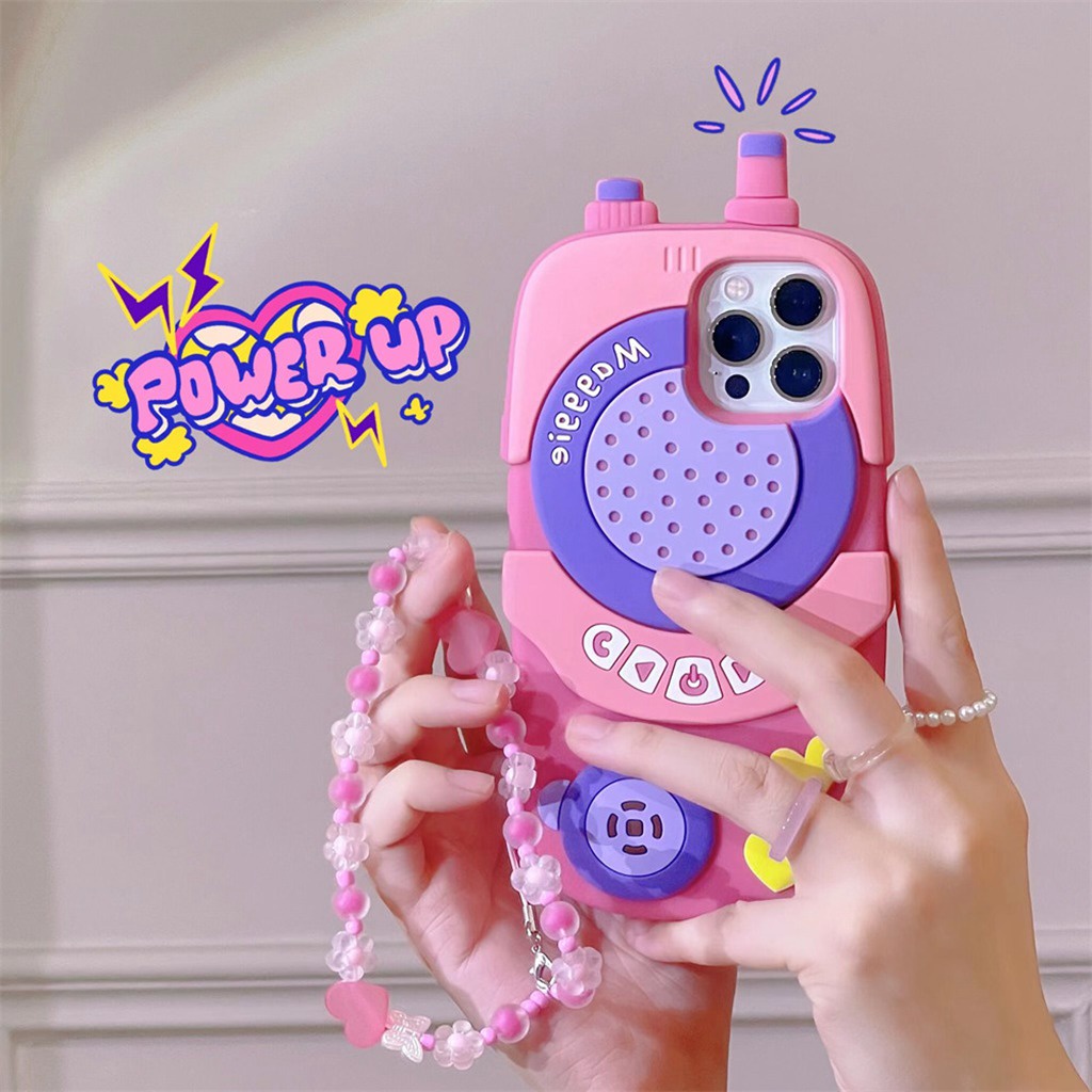 Cartoon Pager Shaped Phone Case for iPhone 11 13 12 Pro Max Cute Pinkly ...