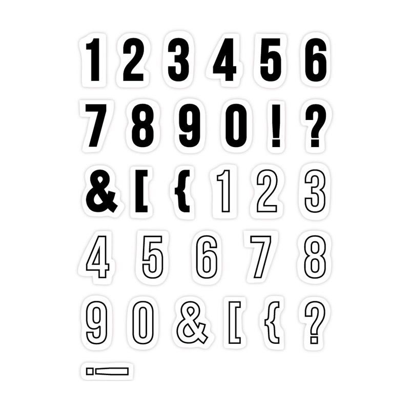 Numbers and Symbols Clear Stamp Stencil Crystal Seal for Diy ...