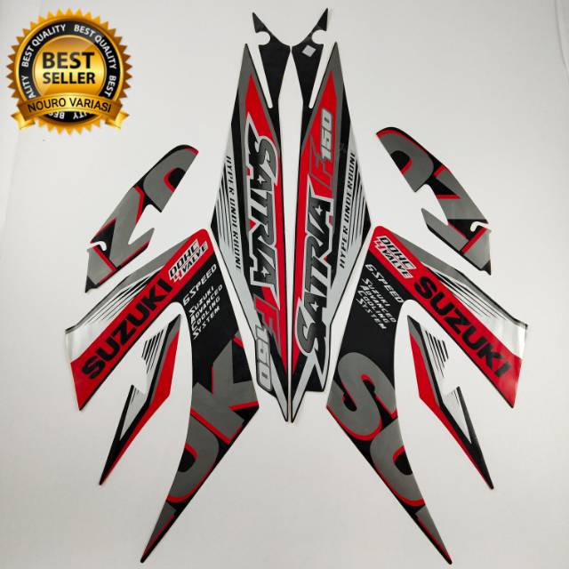 MERAH Striping suzuki satria fu f 150 2015 Black Red list Quality ...