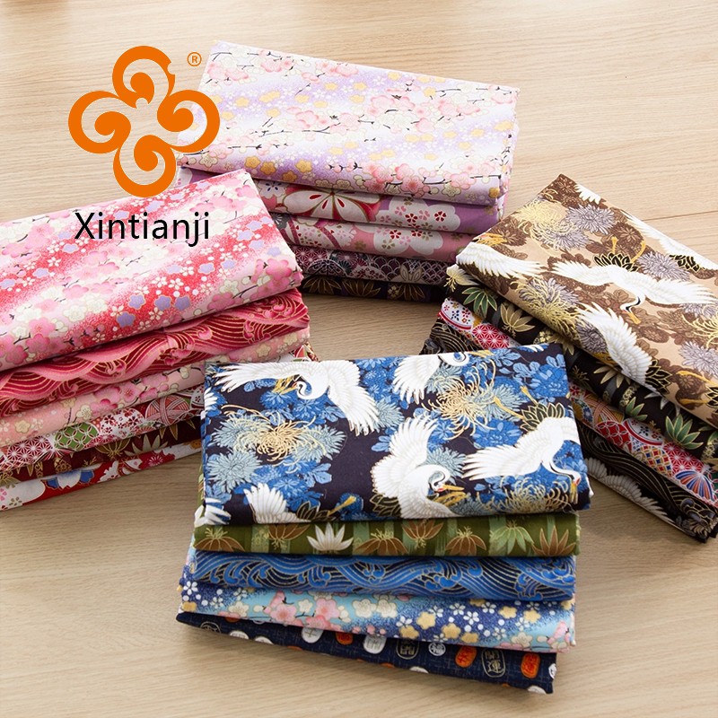 Bronze cotton Fabric Japanese Print Fabric for Kimono Home Hand Sewing ...