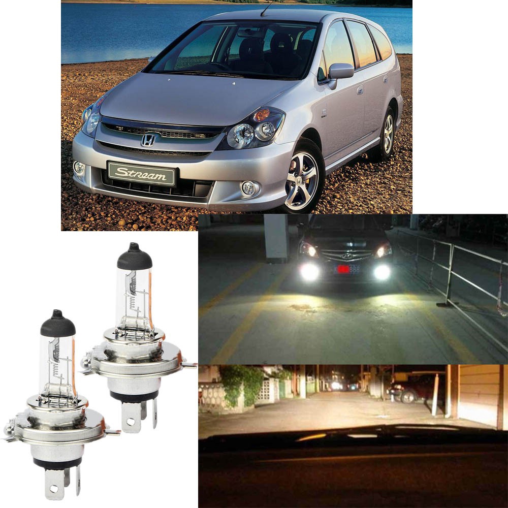 (2pcs) 12V 60/55W H4 Bulb 30% More Brightness Light Bulbs for Honda ...