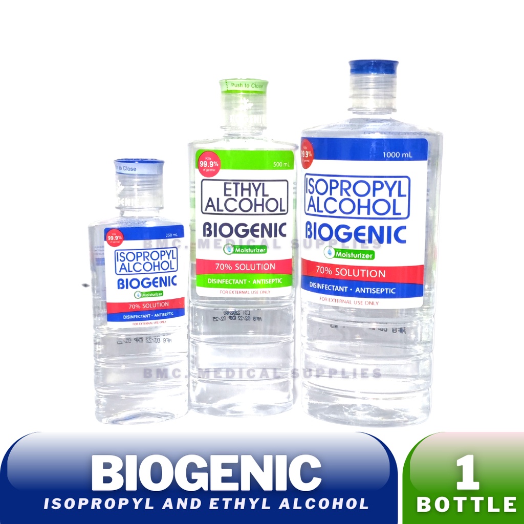 Biogenic Isopropyl and Ethyl Moisturizer Alcohol (75ml, 250ml, 500ml ...