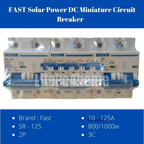 FAST Solar PV Power DC Miniature Circuit Breaker SR - 125 D80A D100A ...