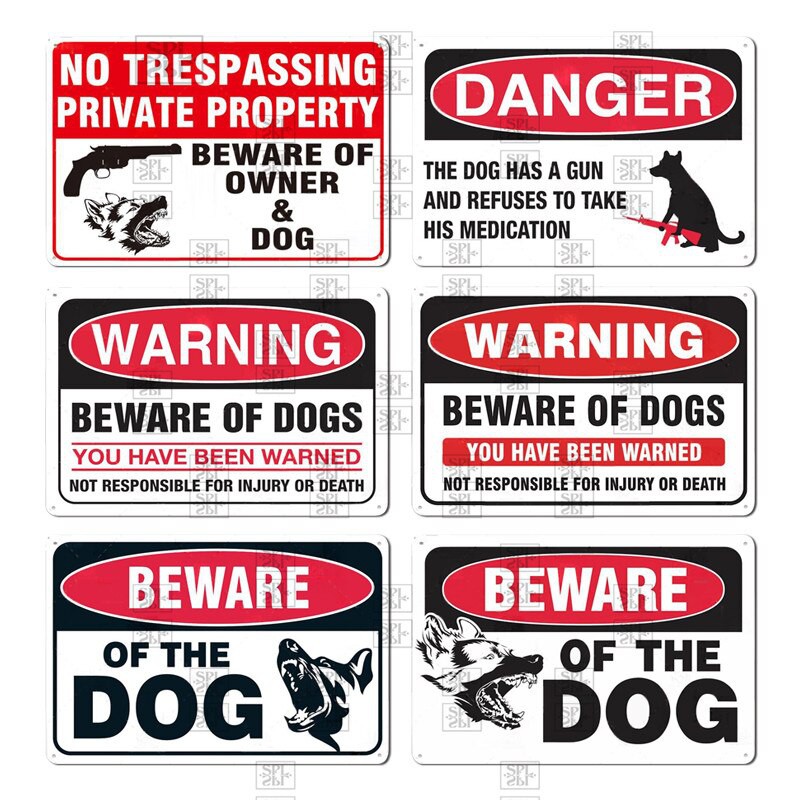 WARNING BEWARE THE DOG Retro Metal Warning Sign Outdoor Farm Trunk ... WARNING BEWARE THE DOG Retro Metal Warning Sign Outdoor Farm Trunk ...