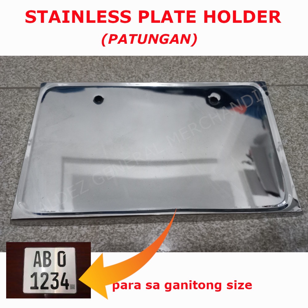 Motorcycle Stainless Plate Holder, Patungan , Plate Holder Support "FOR ...