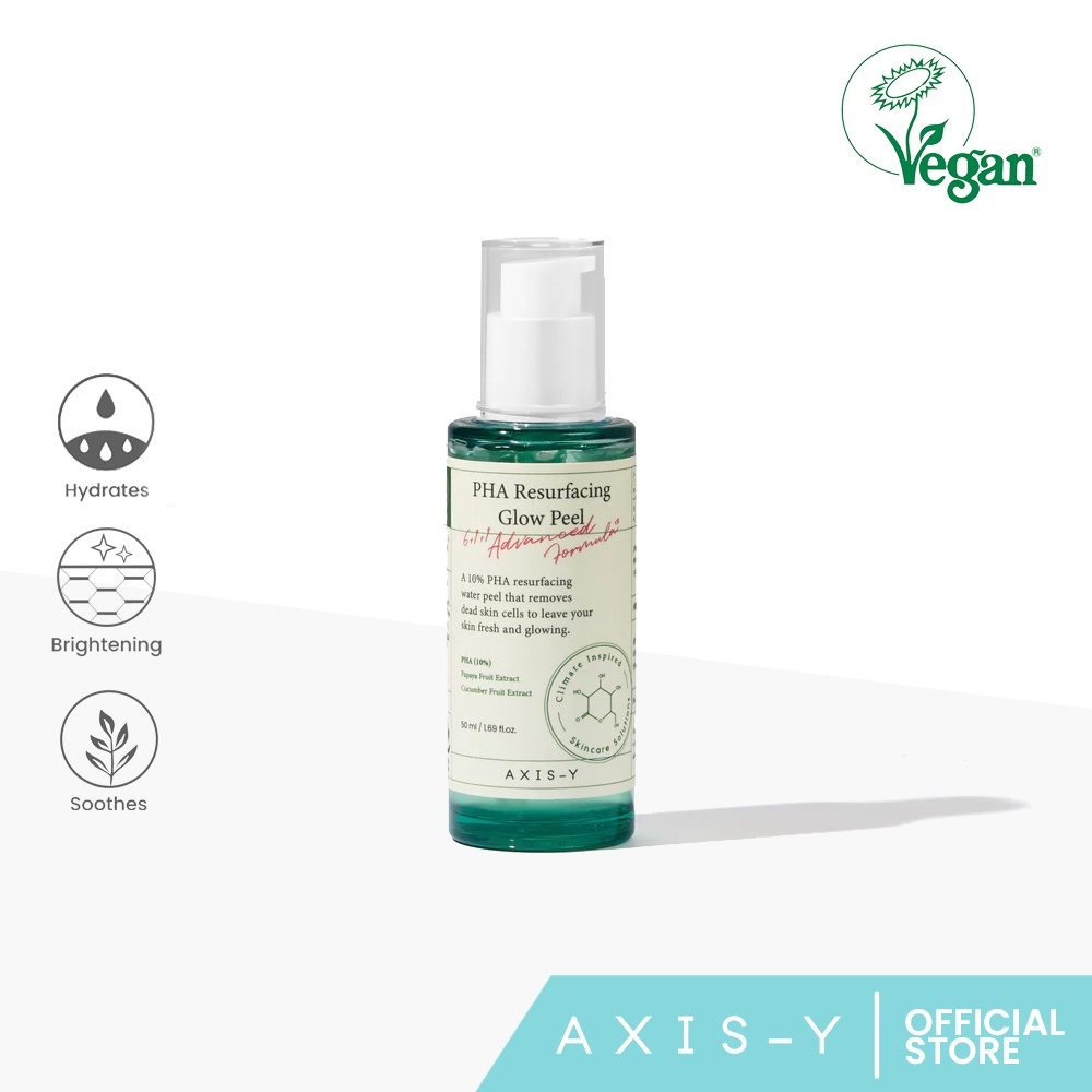 [AXIS-Y OFFICIAL] PHA Resurfacing Glow Peel 50ml - 10% PHA Gently Clear Unclog Pores | Shopee ...