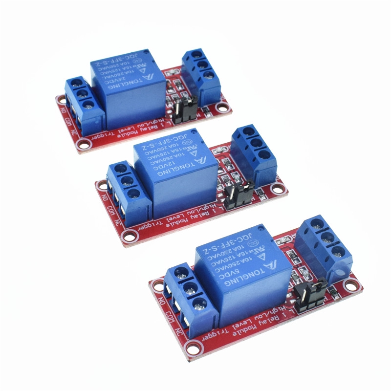 one 1 channel relay module DC 5V 12V 24V high and low level trigger ...