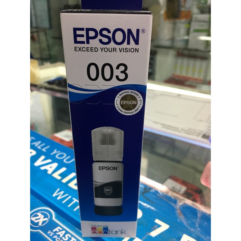 Epson Ink 003 refill for L3110 black ink Sealed OrIginaL inks | Shopee ...