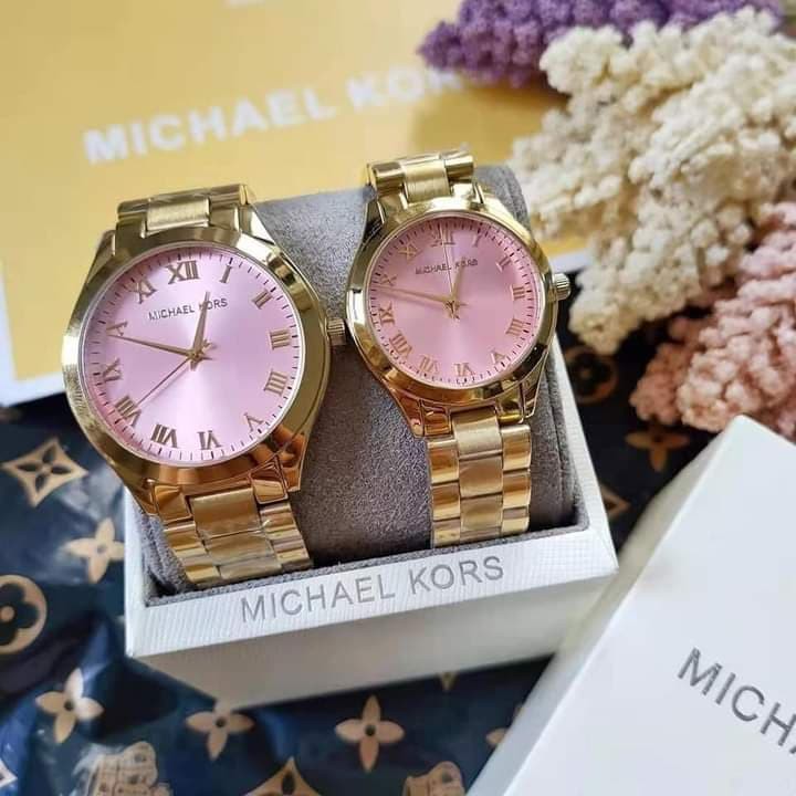 MK Watch Ladies Slimrunway Roman Dial Gold Pink (Each) | Shopee Philippines