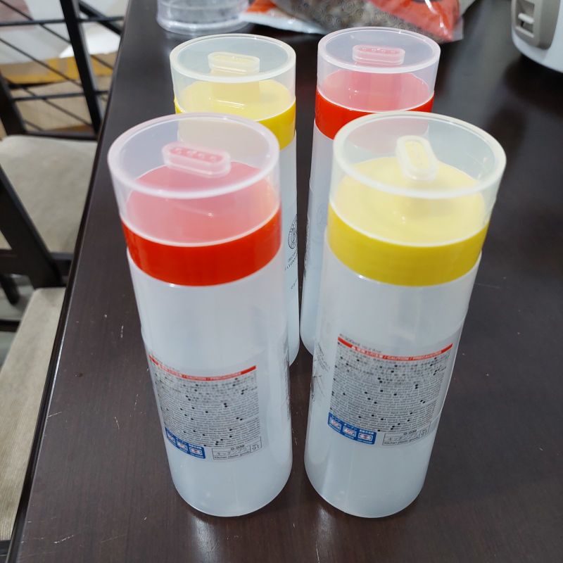 Mayo Bottle 4holes red and yellow | Shopee Philippines