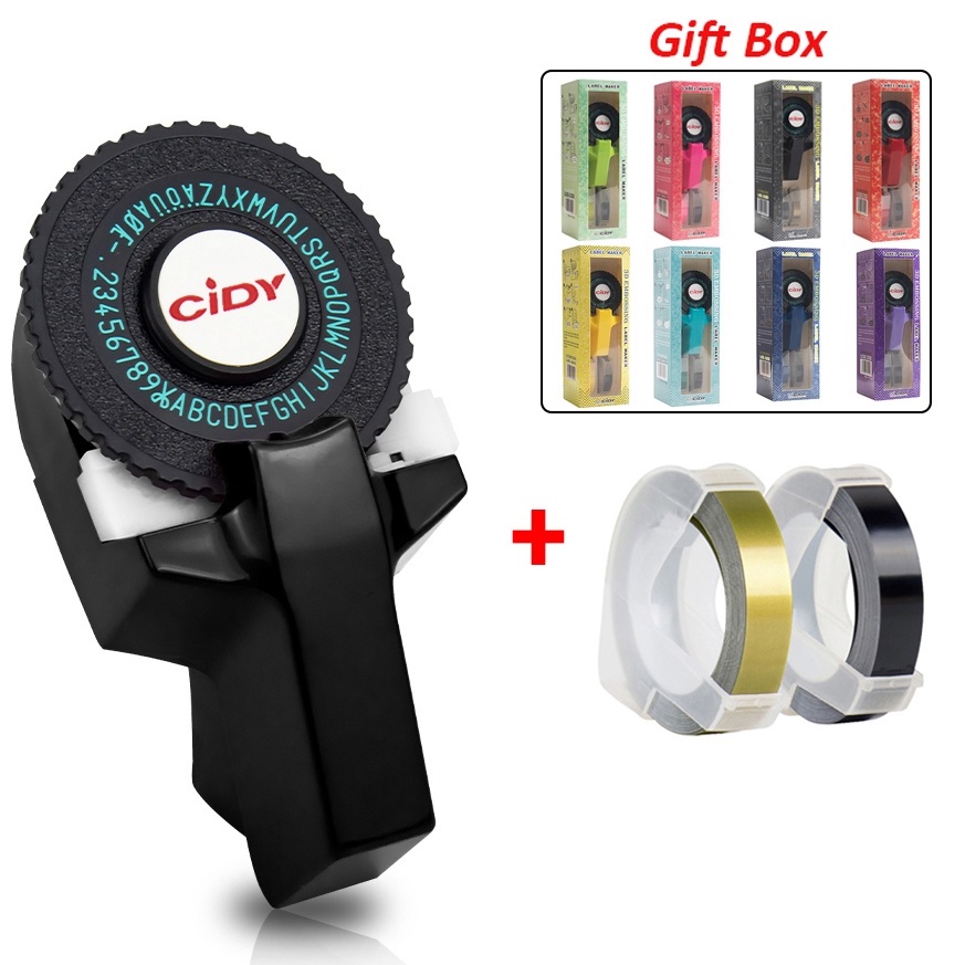 Multicolor CIDY Label Maker with FREE 2 TAPES (9mm x 3mtrs) Manual ...