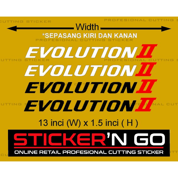 STICKER CUTTING CUSTOM MITSUBITSHI EVOLUTION 2 DESIGN | Shopee Philippines