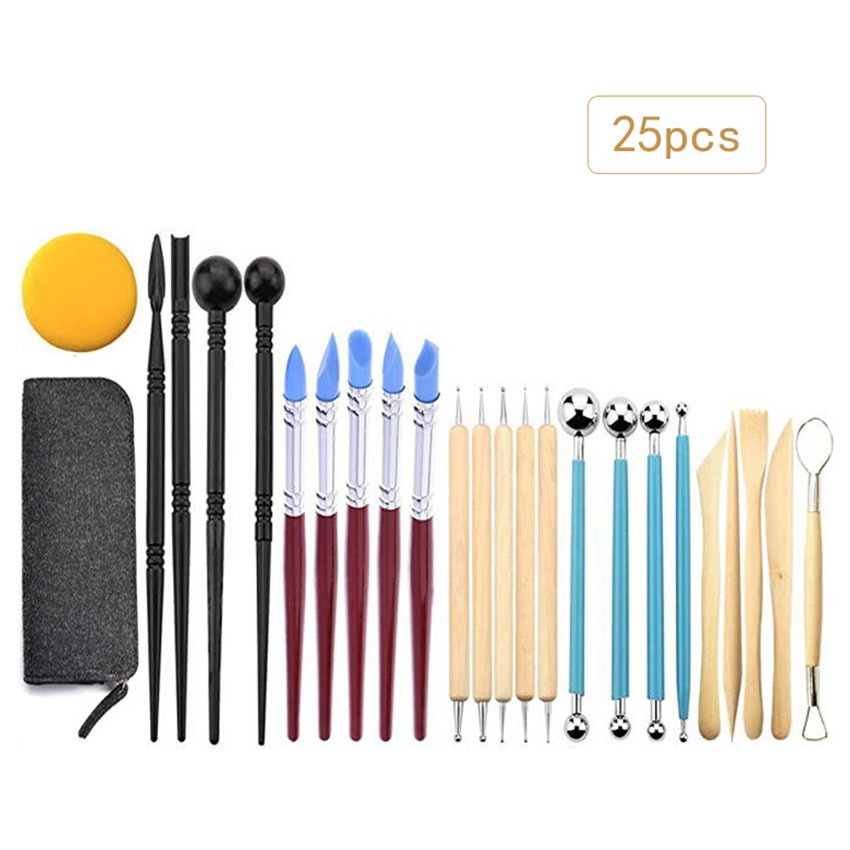 Art Crafts Clay Sculpting Kit Sculpt Smoothing Wax Carving Pottery ...