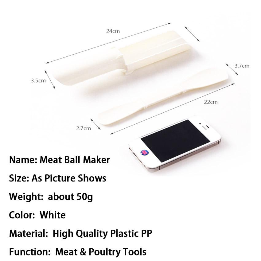 Plastic Dual-head Meat Ball Maker With spatula Beef Fish Meat Stuffing ...