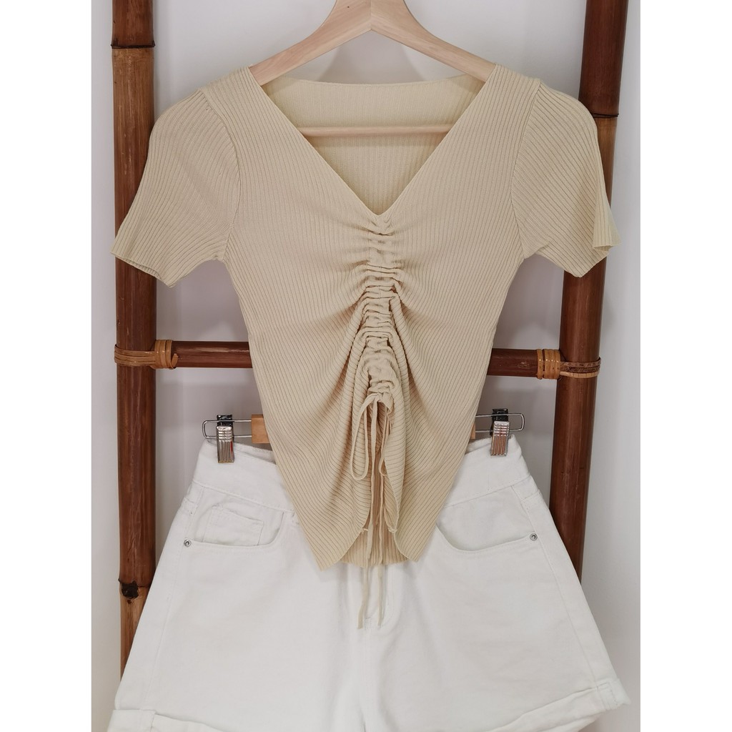 Simple Drawstring Top | Shopee Philippines