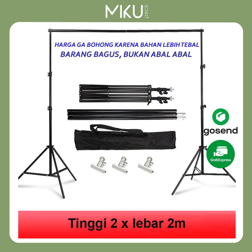 Backdrop Pole Stand Background Mini Studio Photo Bracket Stand 2x2m ...