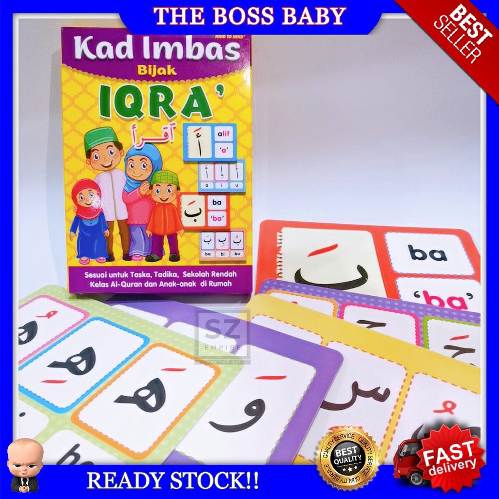 Kad Imbas Iqra dan Basic Huruf Hijaiyah Jawi Flash Card Mind to Mind ...