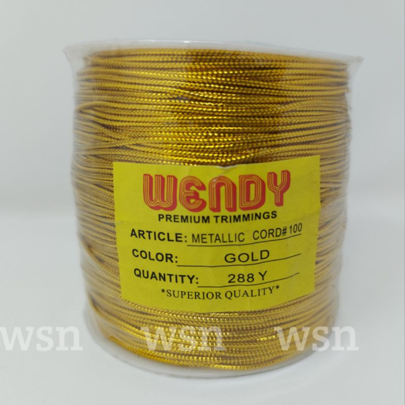 WENDY Metallic Cord Article #100 (per roll 288 yards) Tag Gift Wrap ...