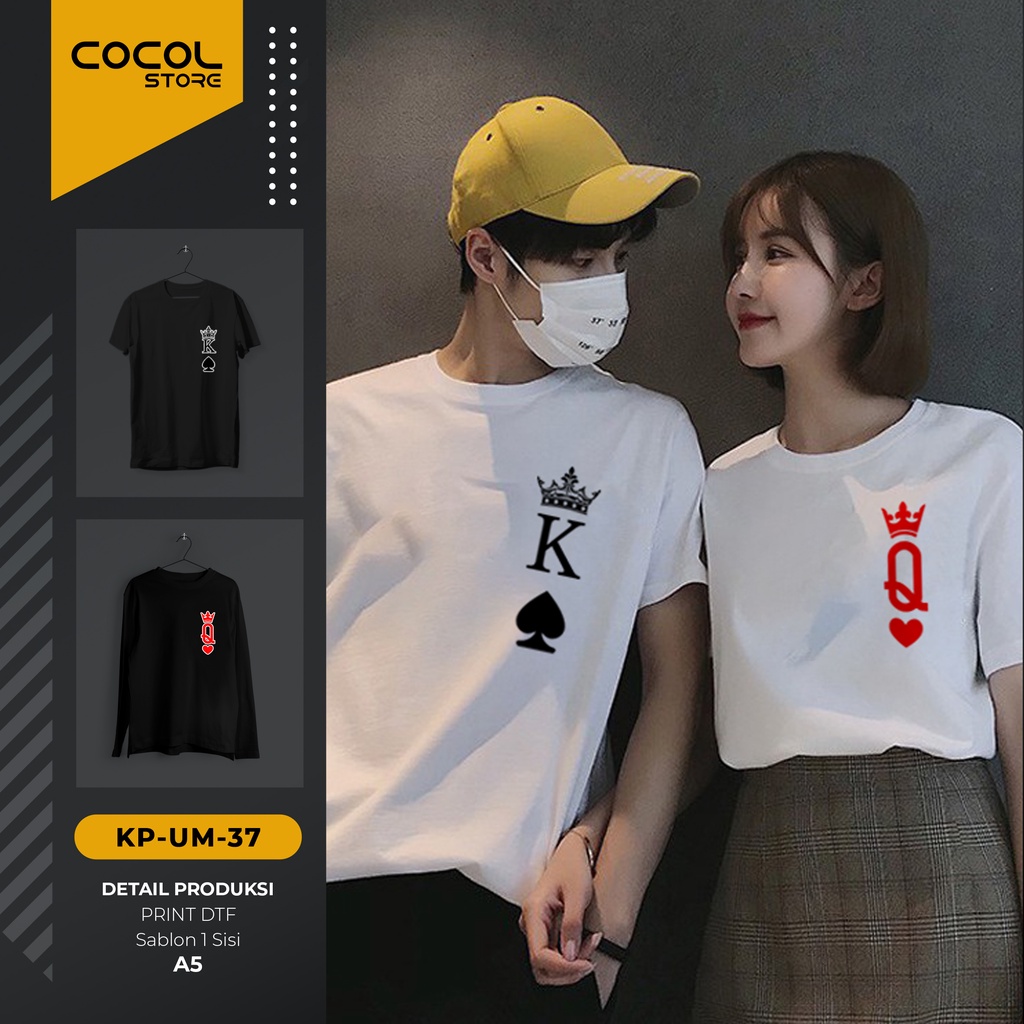 Cocol Store - King Queen Card Couple T-Shirt | Shopee Philippines