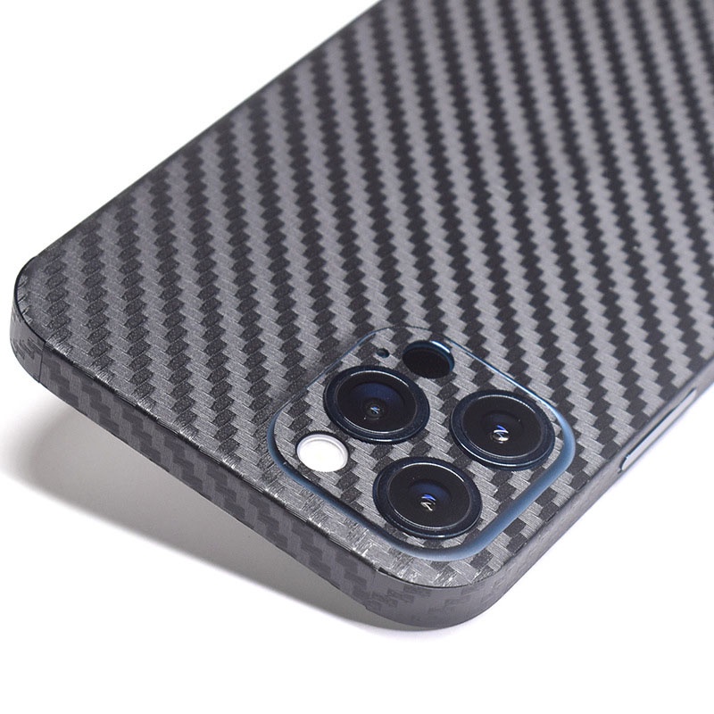Carbon Fiber Decal Skin Compatible for iPhone 15 16 Pro Max Plus Plain ...