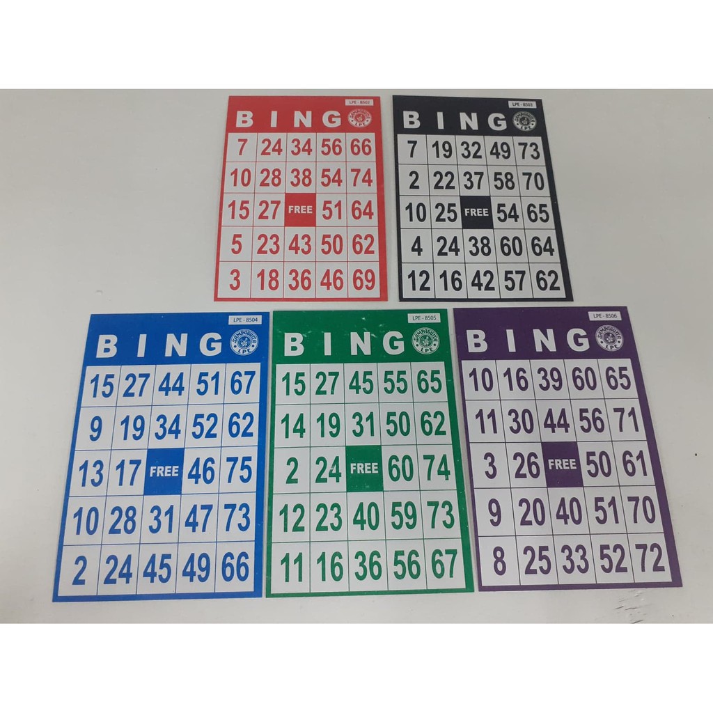 Bingo Card Per Pack (assorted) | Shopee Philippines