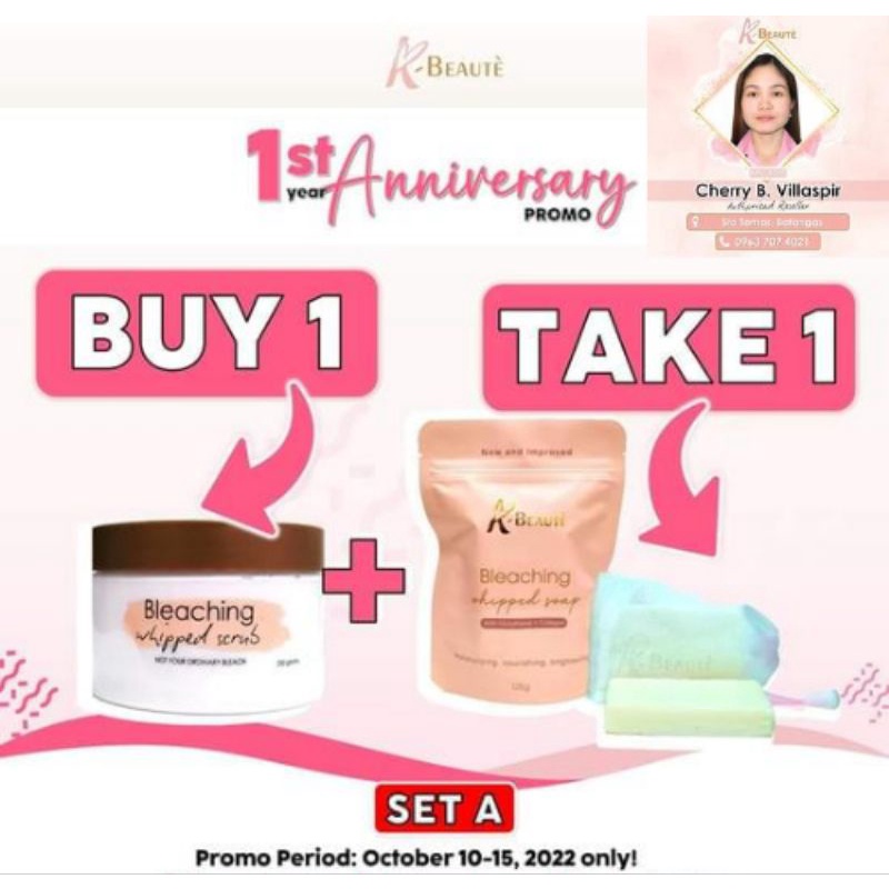 K-BEAUTE B1T1 (Whipped Scrub + Kambal na Sabon) | Shopee Philippines