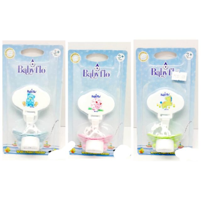 BABYFLO PACIFIER WITH CHAIN HOLDER (3m+) | Shopee Philippines