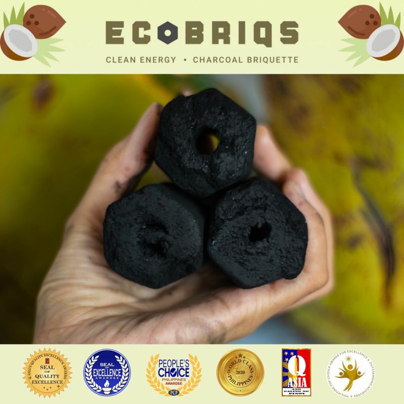 1/2 kilo ECOBRIQS Coconut Charcoal Briquettes Uling | Shopee Philippines