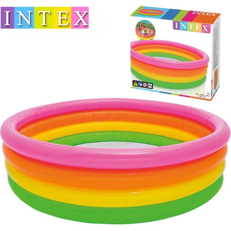 Intex 3-Ring Inflatable Outdoor Swimming Pool | Shopee Philippines
