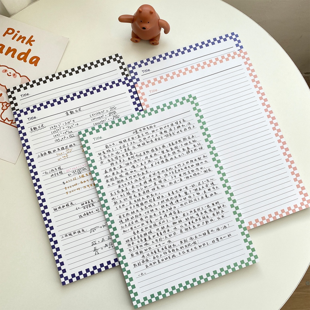 Ins Style Black-White Checker Board Plaid Note B5 Notebook Grid Lined ...