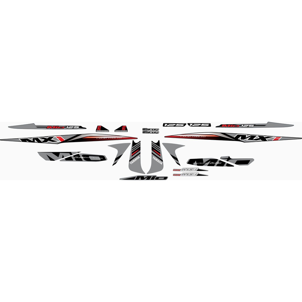 YAMAHA MIO MXi/MX 125 CUSTOM COLOR STICKER DECALS | Shopee Philippines