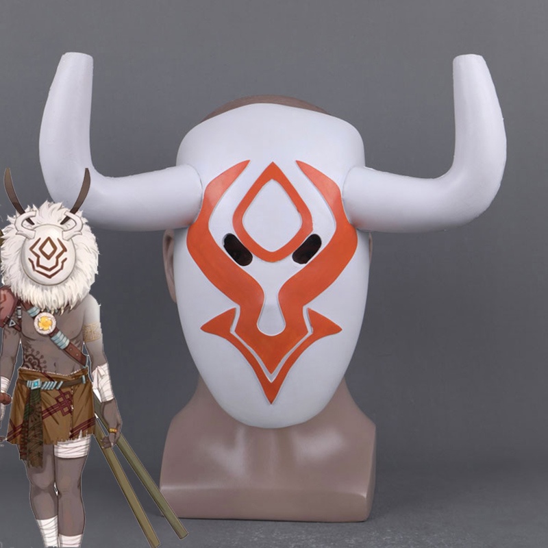 Genshin Impact Hilichurl Cosplay Mask with Horn Hilichurl Common ...
