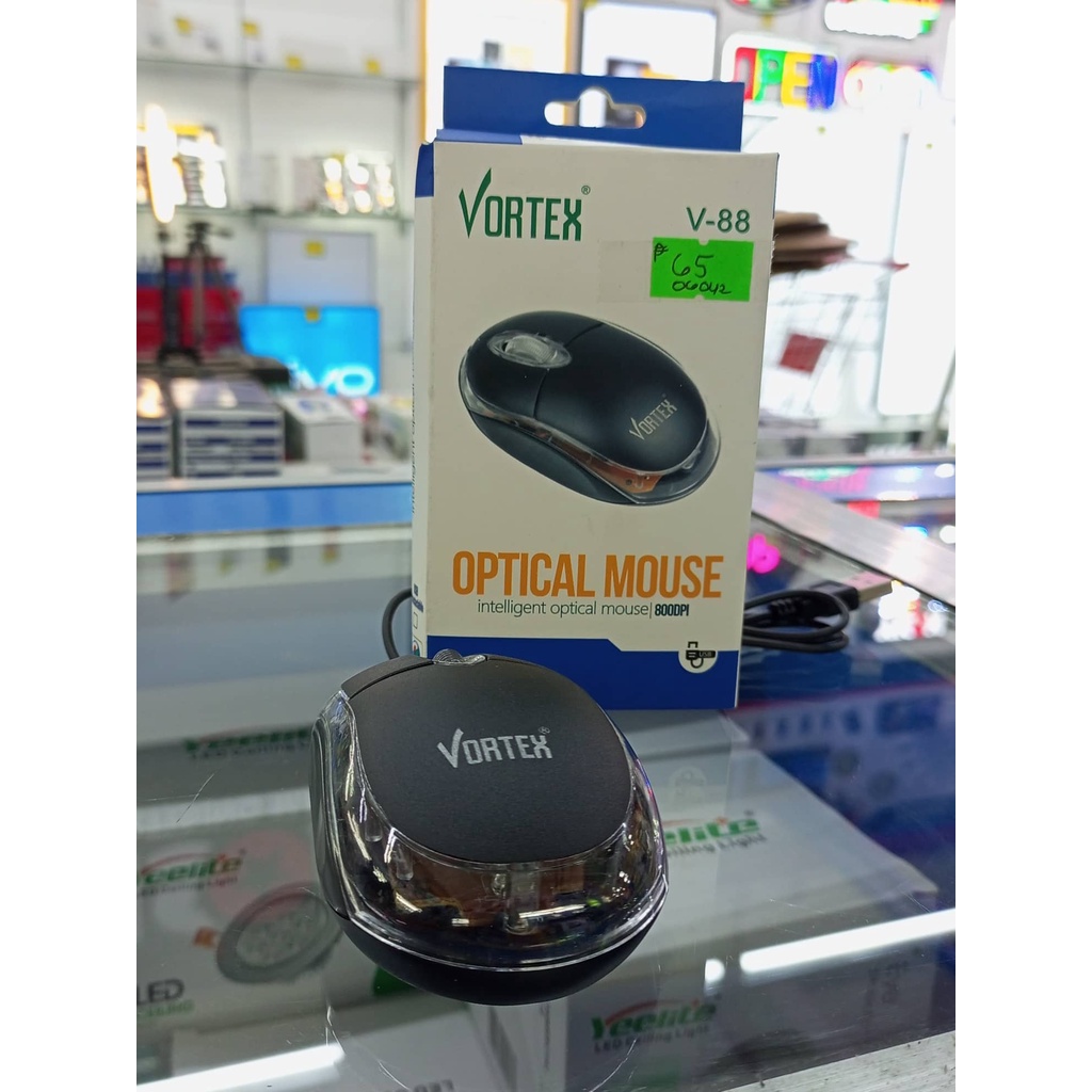 V-88 WIRED MOUSE / USB OPTICAL MOUSE PLUG&PLAY | Shopee Philippines