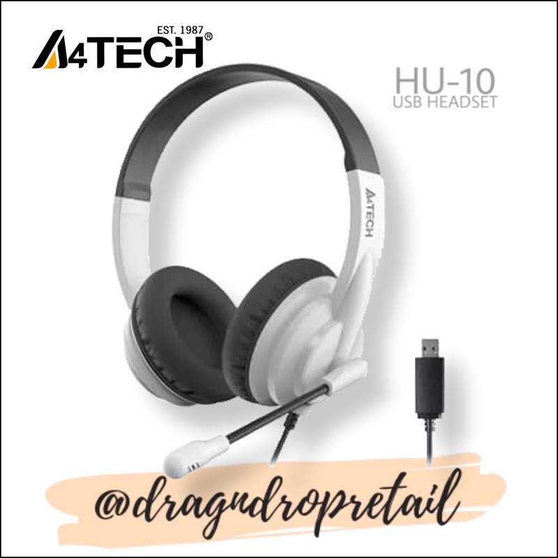 A4TECH HU-10 High Performance USB Headset Headphone with Noise ...