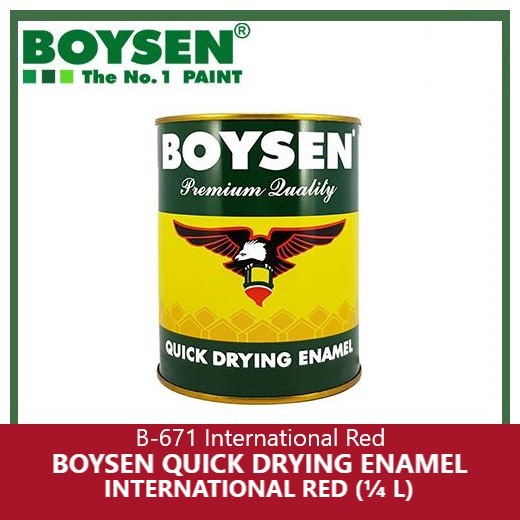 Boysen QDE International Red 1/4 Liter (Quick Drying Enamel) • DCA ...