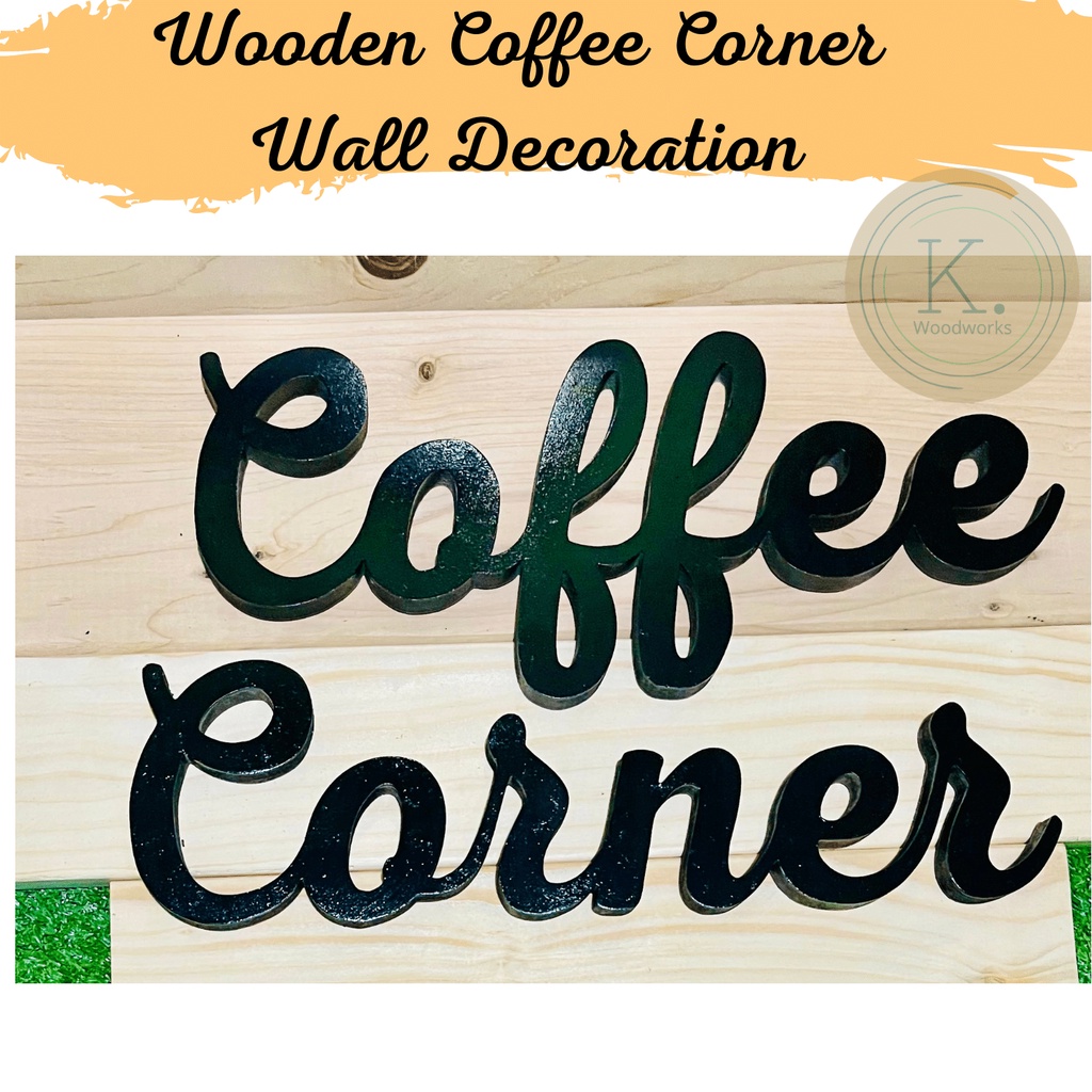 COFFEE CORNER WOODEN SIGNAGE FOR WALL DECORATION 12MM THICKNESS ...