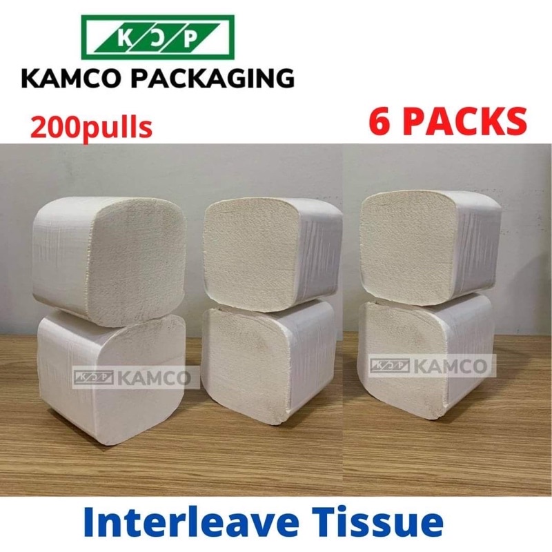 Interleave Tissue 200pulls 2ply- 6 packs | Shopee Philippines